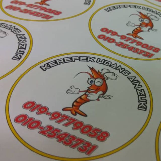 STICKER / LABEL SAIZ 8CM KALIS AIR | Shopee Malaysia