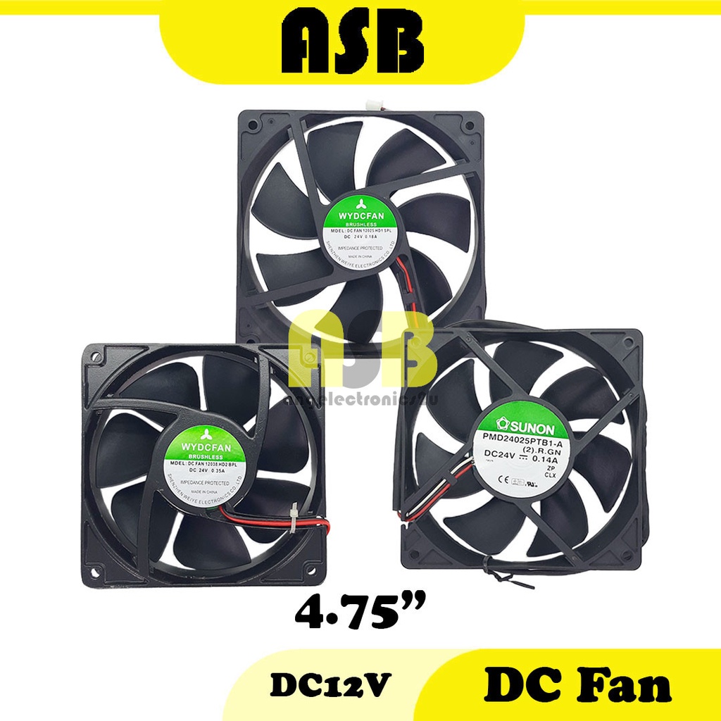 (1pc) DC Fan DC24V 4.75" ( 2 Wire / 3 Wire ) | Shopee Malaysia