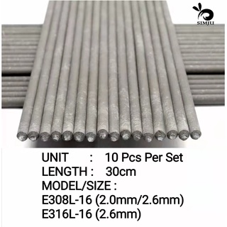 AWS E308L-16/E316L-16 Stainless Steel Welding Electrode MMA Welding ARC Welding Rod (10Pcs Per ...