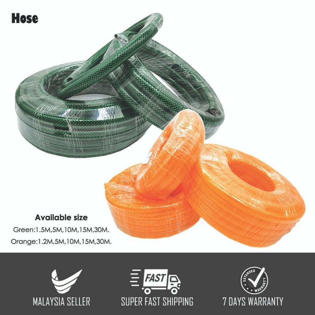 High Quality 10M/15M/30M PVC Heavy Duty Fancy Garden Hose/Paip Getah ...