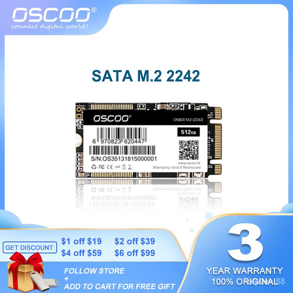 Oscoo sata m.2 2242 solid state disk 128gb ngff m2 ssd 256gb 512gb hard ...