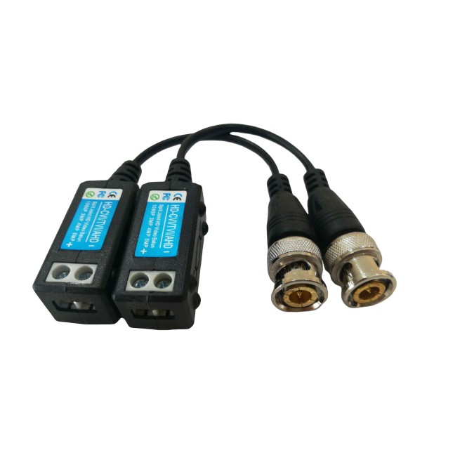 CCTV video balun passive 1 channel balun with BNC connector 8MP STABIL TYPE (1PAIR) | Shopee ...