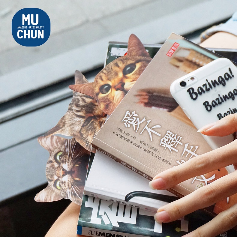 5pcs Creative Lovely Meow Cat Bookmark Package Bookmark Page Separating ...