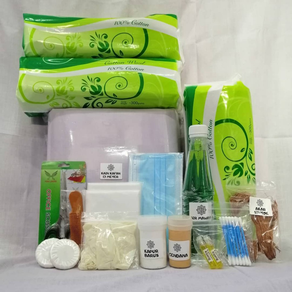 Set Kelengkapan Jenazah MyHajj Kain Kafan Pengurusan Jenazah Unisex ...