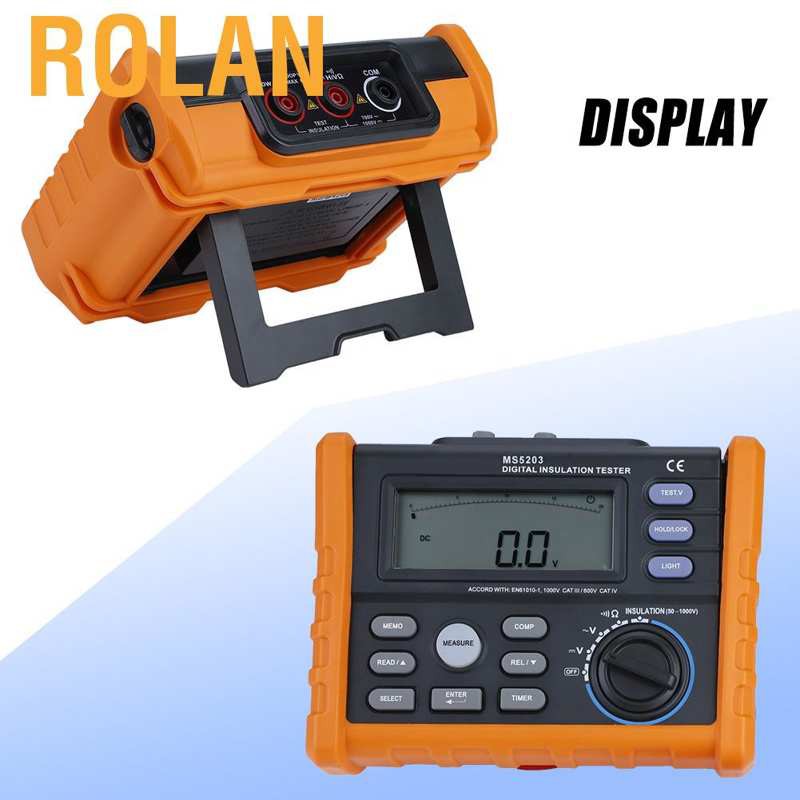 Rolan PM5203 Digital and Analog 50-1000V Insulation Resistance Tester ...