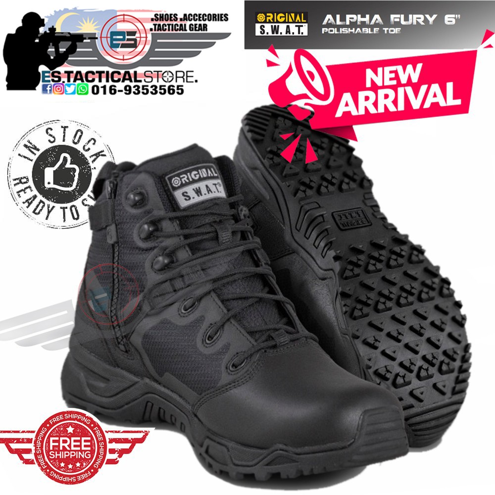 ORIGINAL SWAT ALPHA FURY 6" SIDE ZIP POLISHABLE TOE | Shopee Malaysia