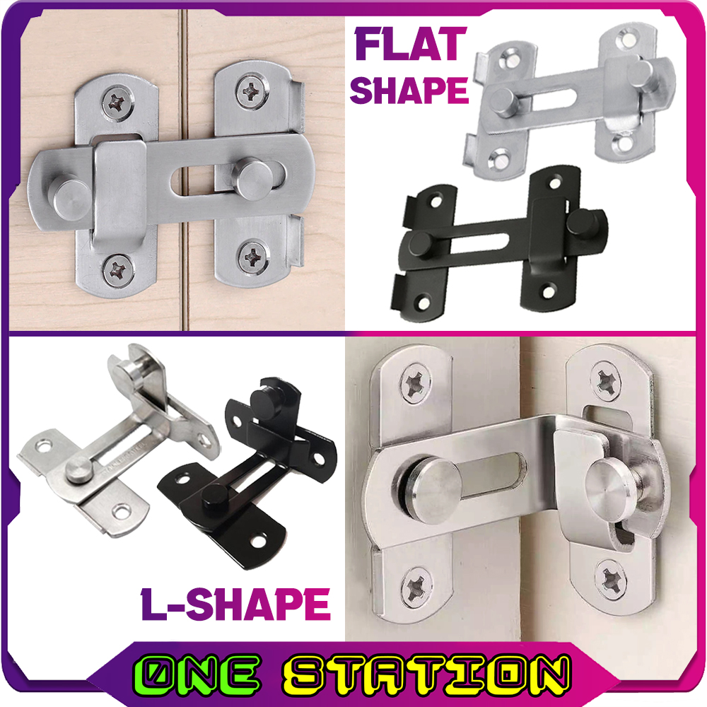 Stainless Steel Swivel Bolt Door Latch Slug Catch Hasp Lock for Slide ...