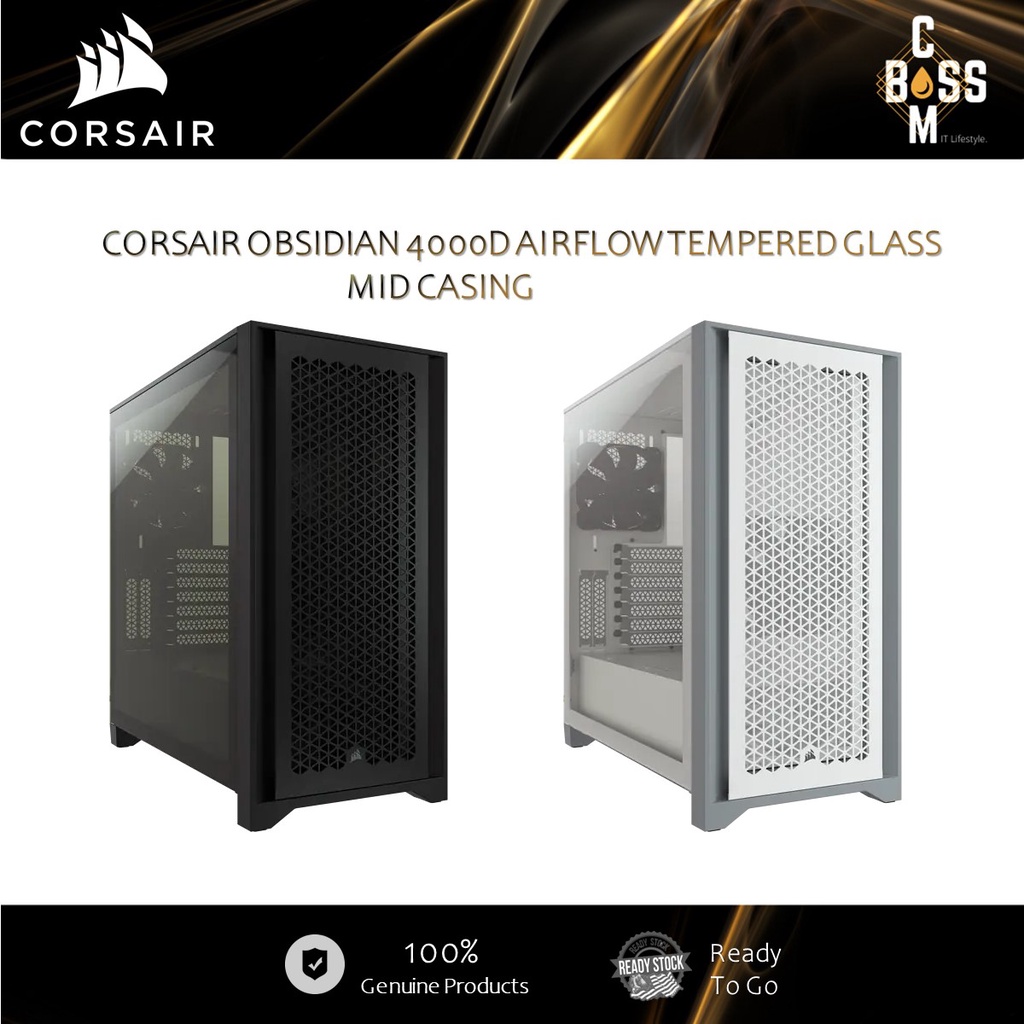 *ORIGINAL* CORSAIR OBSIDIAN 4000D AIRFLOW TEMPERED GLASS MID CASING ...