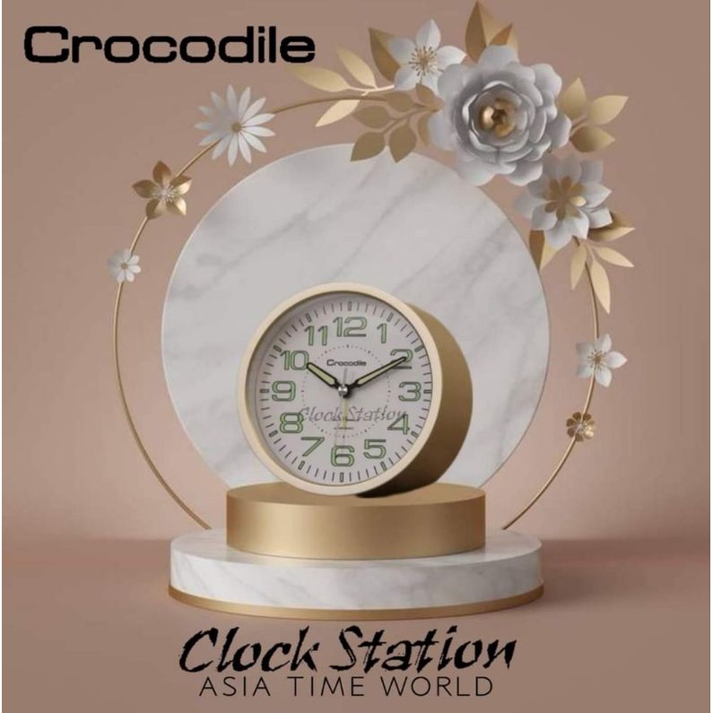 Crocodile | 3287AKST Classic Small Alarm Clock Sweep Movement with ...