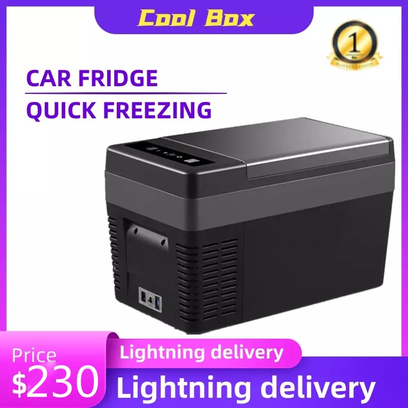 25L Cool Box Portable Car and Home use Compressor Fridge with Wheels ...