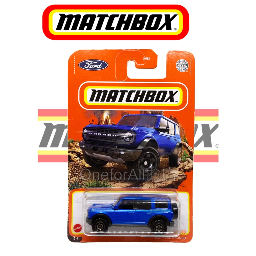 Matchbox 2021 FORD BRONCO Blue SUV 1/64 Diecast Car [7cm x 2.5cm x 2cm ...