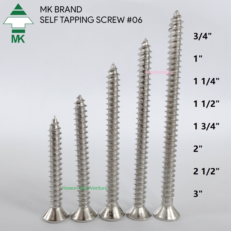 MK SELF TAPPING SCREW STS SCREW SUIS SCREW TAJAM SCREW KAYU 3/4" 1" 1 1 ...