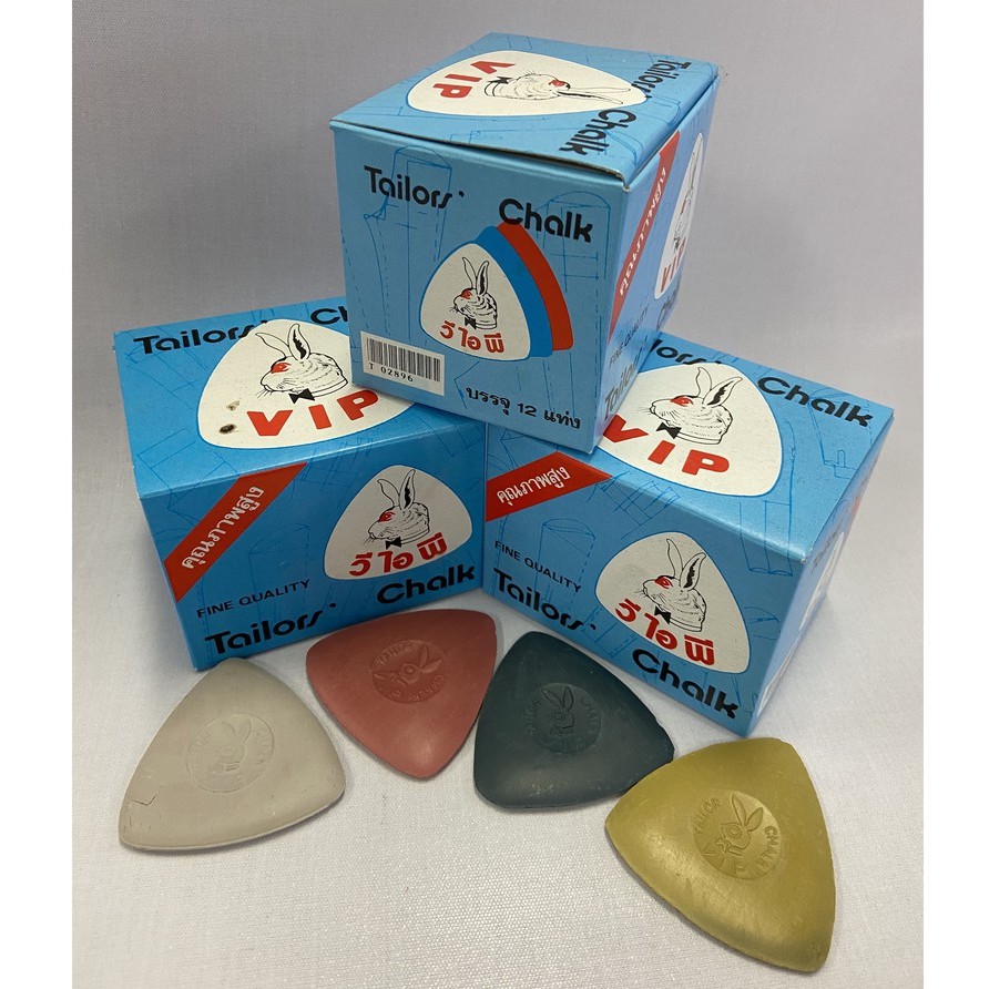 VIP Rabbit Tailors' Chalk / Kapur Tanda - 1 box (12pcs) | Shopee Malaysia