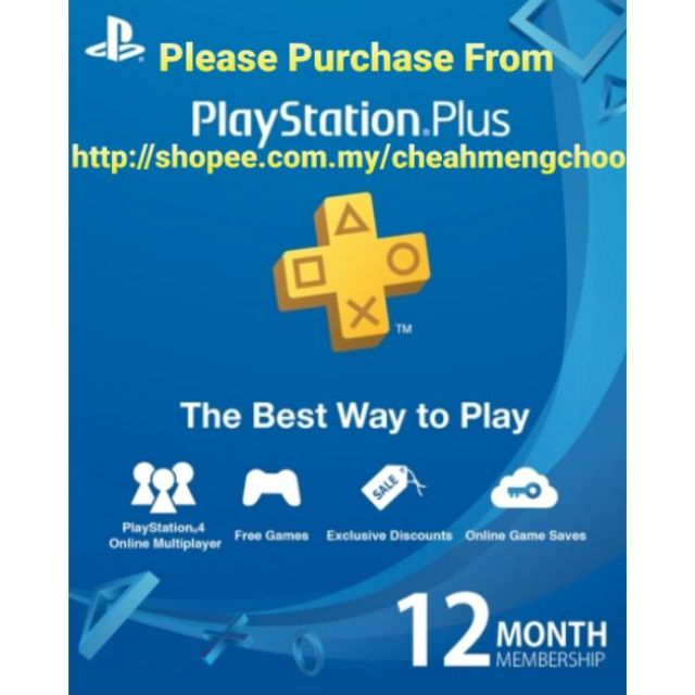 SONY PLAYSTATION PLUS MEMBERSHIP[12 MONTH] | Shopee Malaysia
