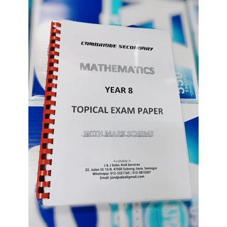 Cambridge Secondary Year 8 Mathematics 『Topical』 Exam Paper | Shopee ...