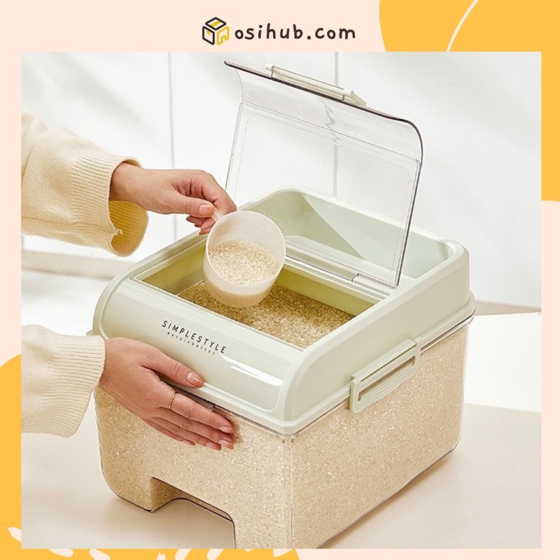 Rice Storage Box 20KG Food Storage Food Container Airtight Container ...