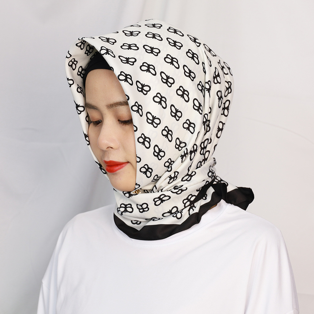 Jenis Popular Tudung 90*90cmSelendang Persegi Besar, Selendang Sutera ...