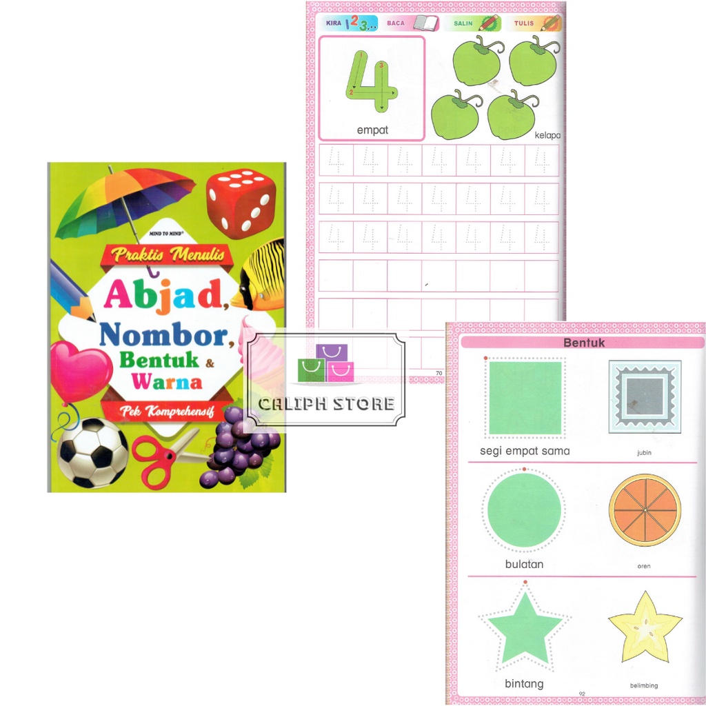 BUKU AKTIVITI MELATIH ANAK MENULIS PRASEKOLAH | PRESCHOOL PRE WRITING ...