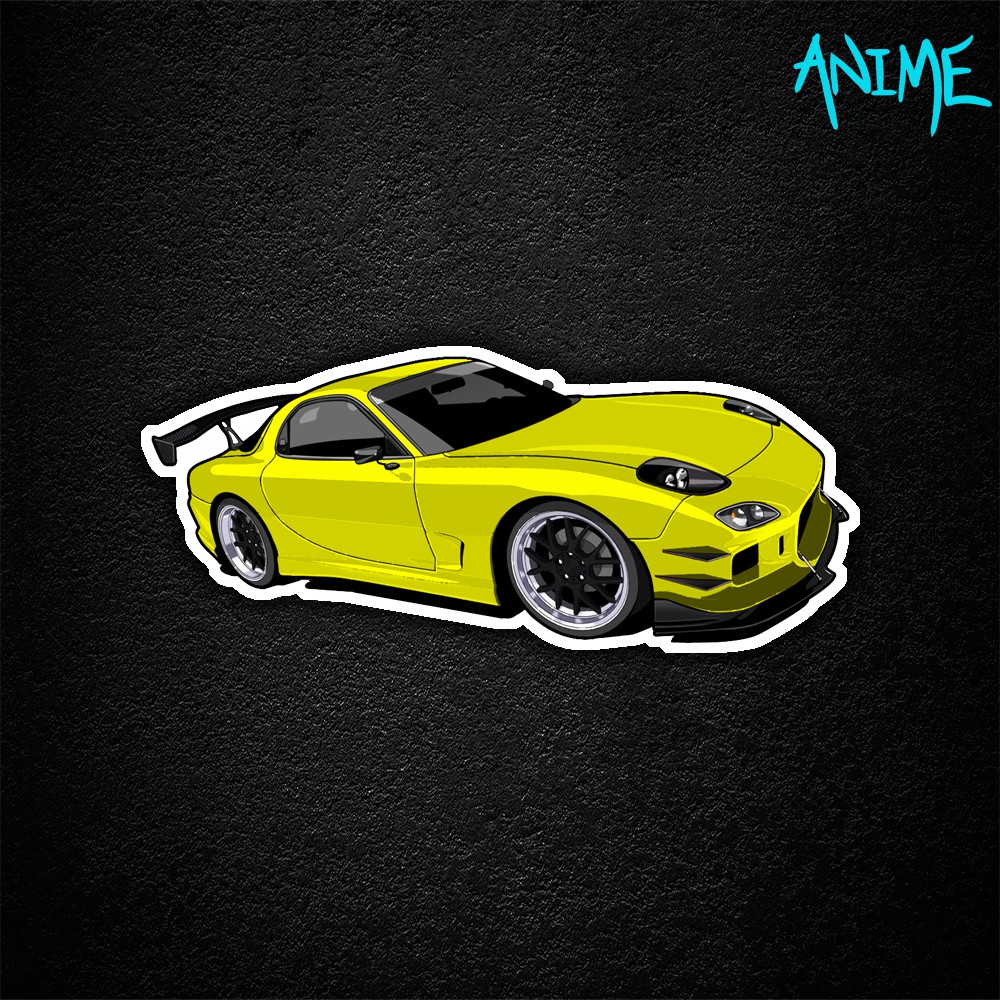 INITIAL D - Mazda RX7 (FD3S) - Premium Fan-made Sticker (ANIME series ...