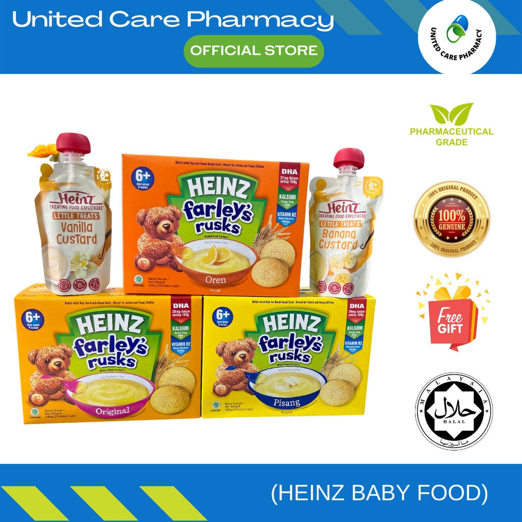 HEINZ BABY FOOD RUSKS AND CUSTARDS | Shopee Malaysia