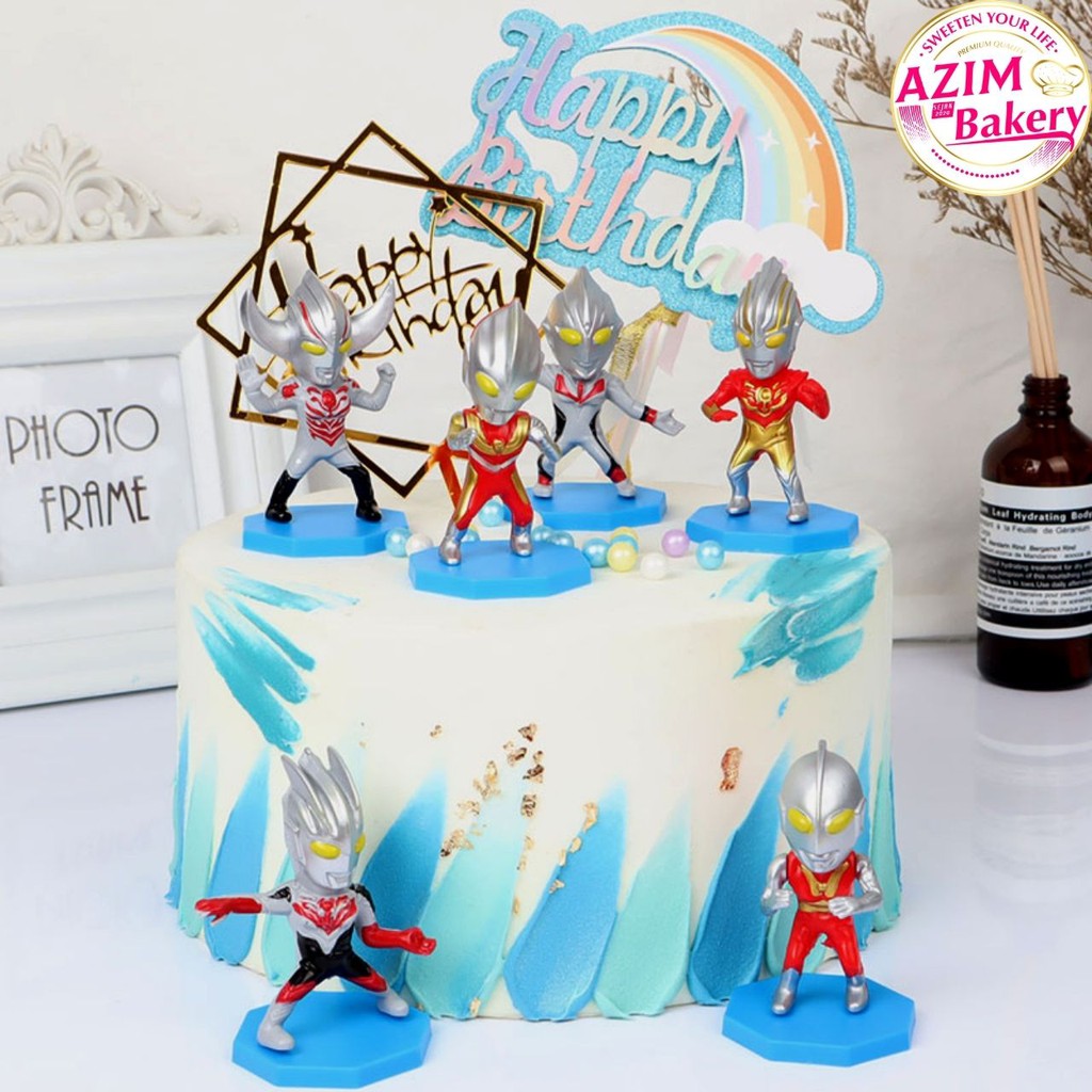 Ultraman Cake Toys (6pcs) Ultraman Cake Topper | Kek Topper Ultraman by ...