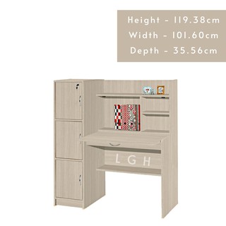Multipurpose Study Desk | Computer Table | Study Table w/ Bookshelf ...