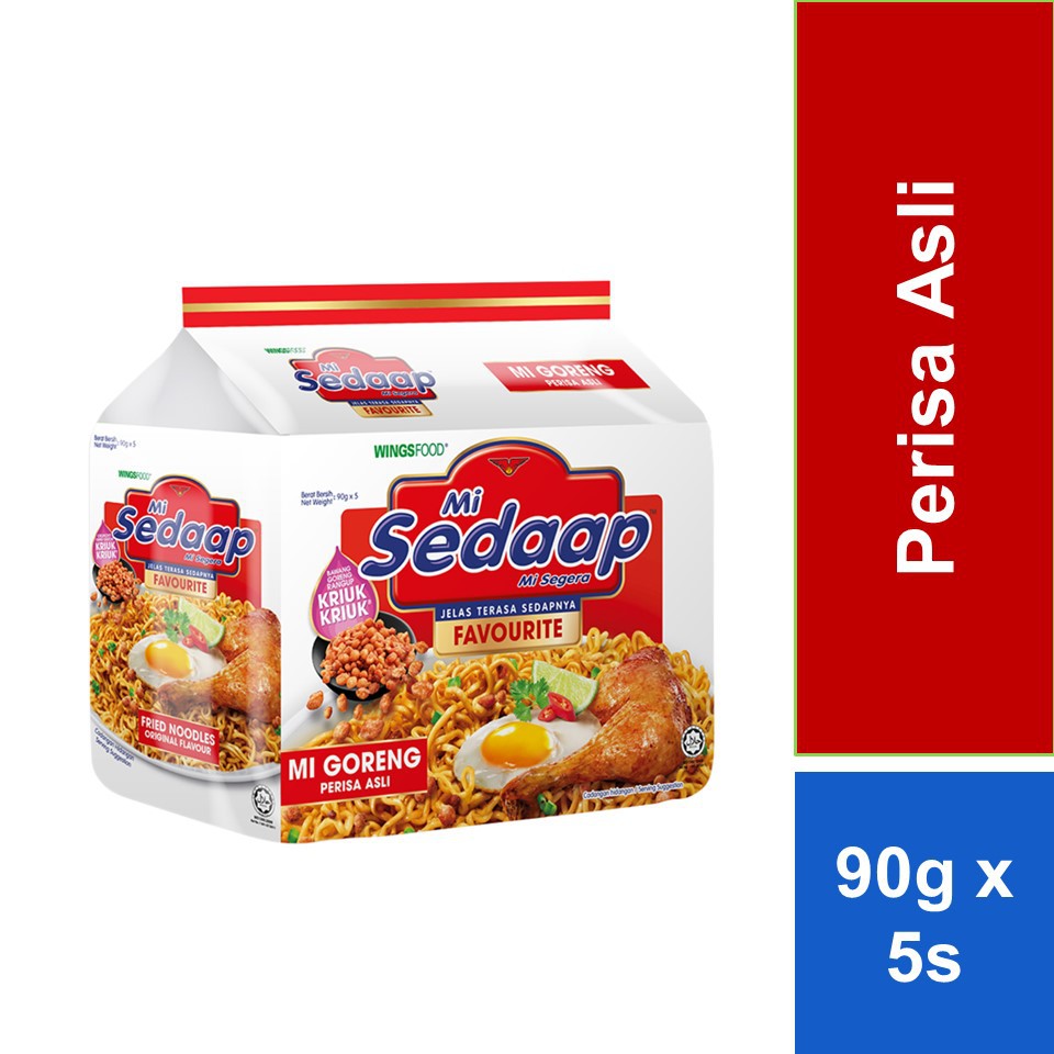 Mi Sedaap Goreng Asli 90g x 5 | Shopee Malaysia