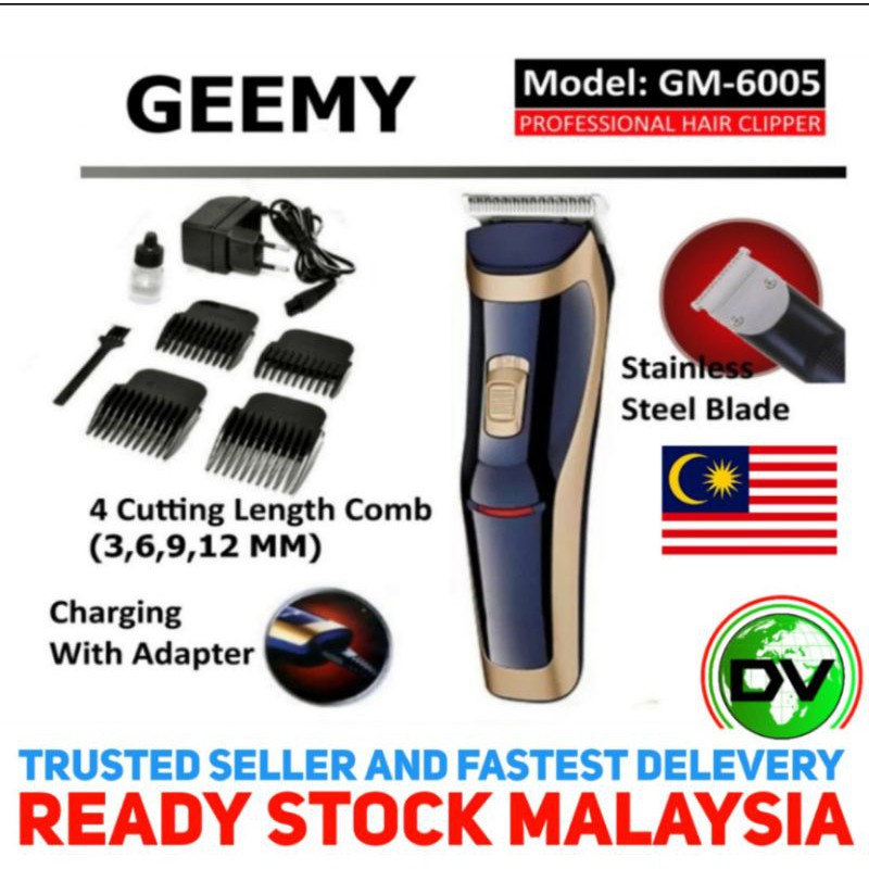 Geemy GM 6005 Professional Hair Clipper Rechargeable Hair Trimmer Men ...