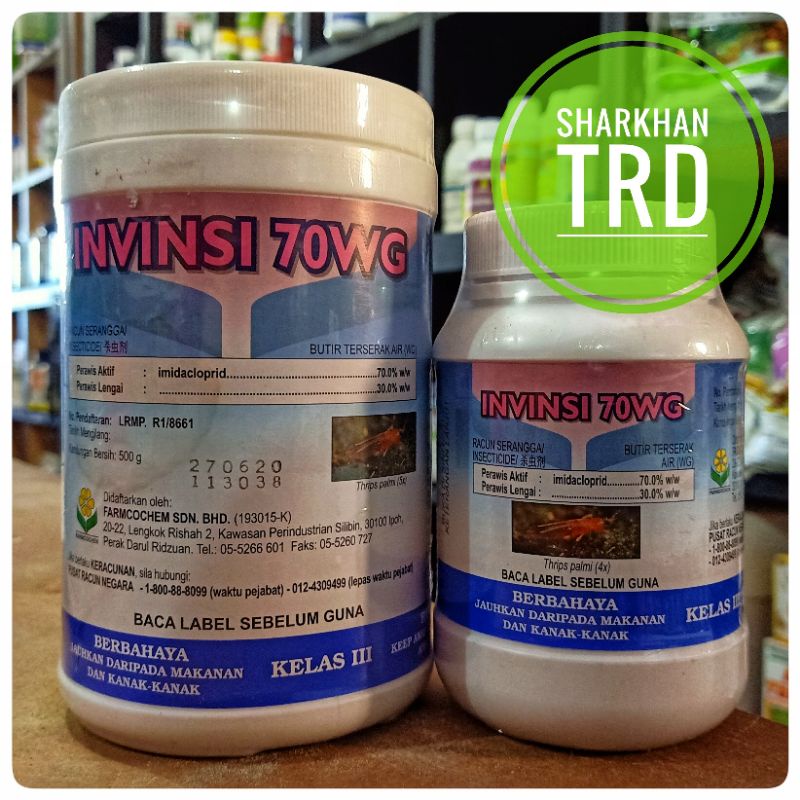 Botol 500-250g INVINSI 70WG Farmcochem Racun Serangga Butir Terserak ...