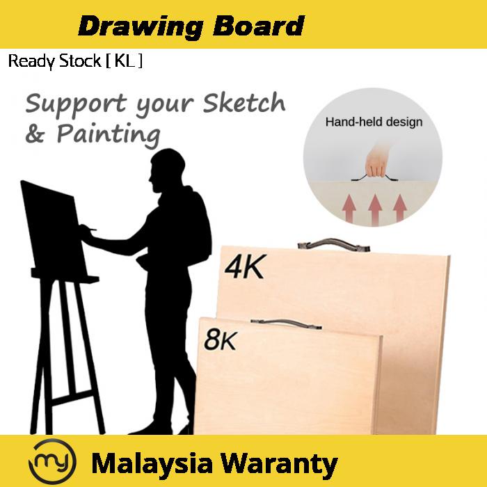 Wooden Art Mounting Board For Drawing Sketch Sketching with Handle ...