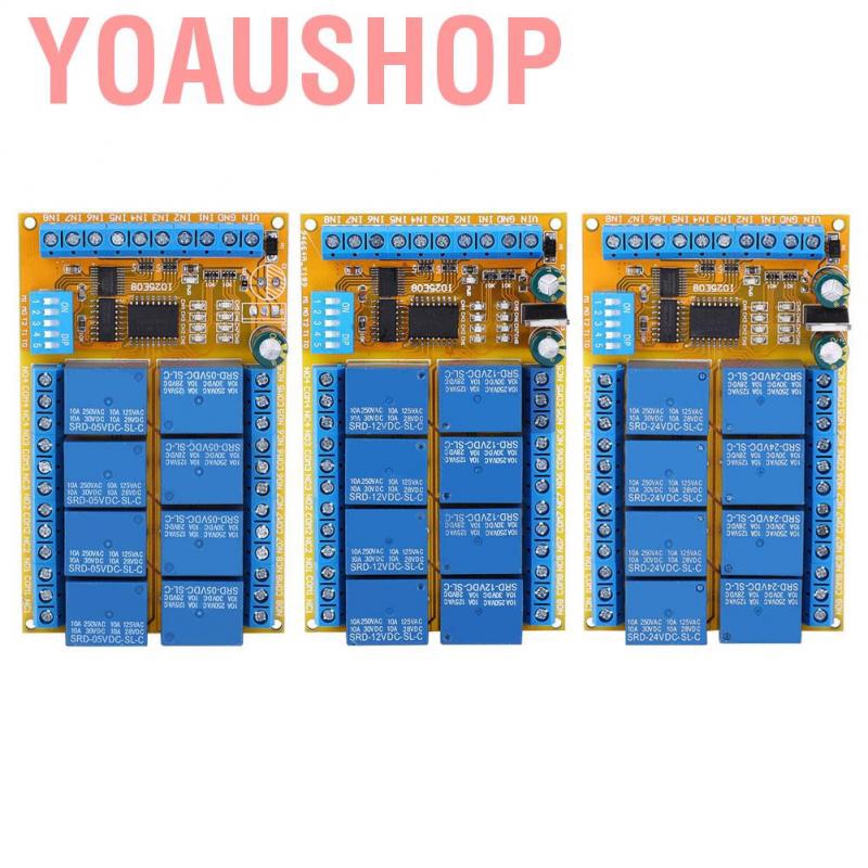 Relay Module Board 5V/12V/24V 5V Relay Module IO25E08 Multifunctional 8 ...