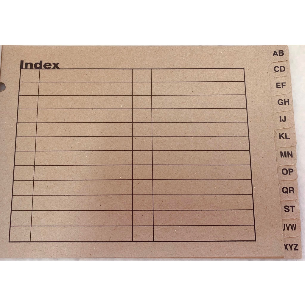 ABBA Index For Arch File A-Z Brown Paper | Shopee Malaysia
