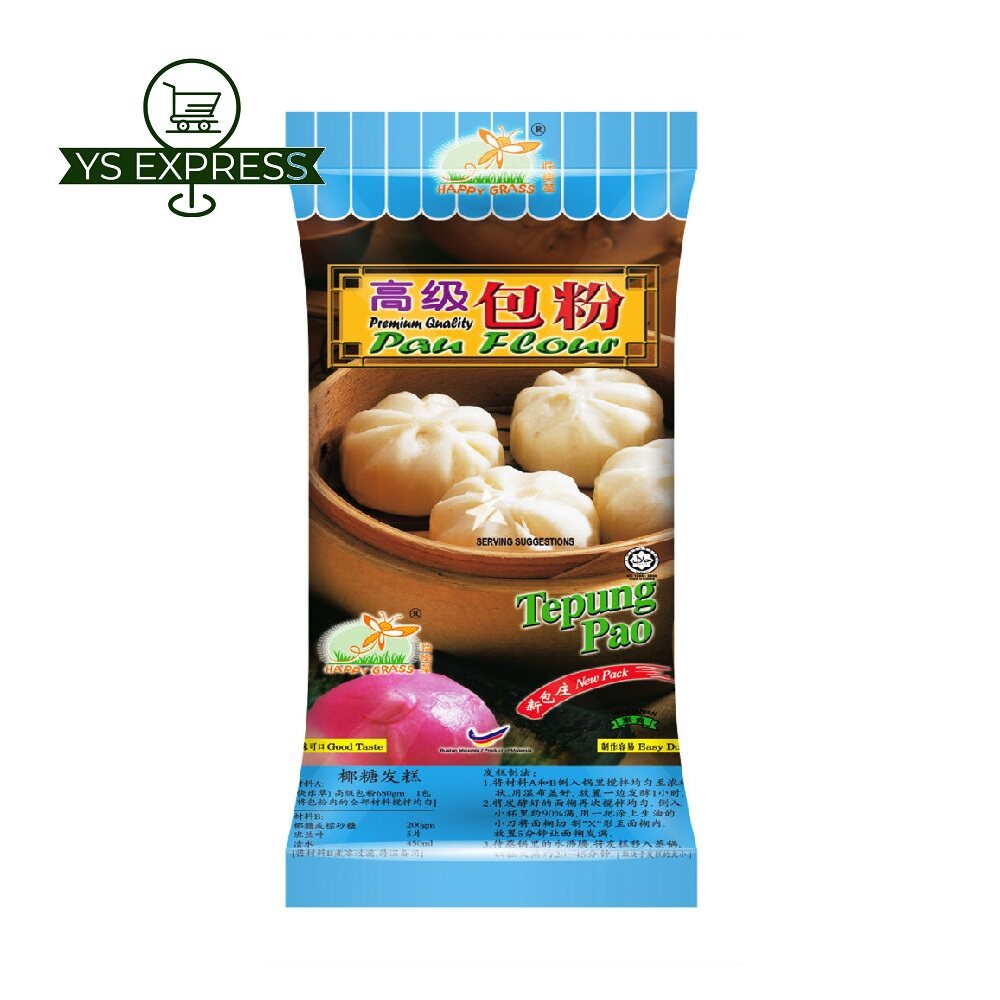 HAPPY GRASS Premium Quality Pau Flour 650g - Tepung Pao | Shopee Malaysia