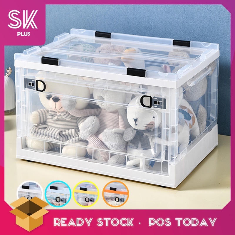 SKplus Foldable Storage Stackable Transparent Stationary Cosmetics ...