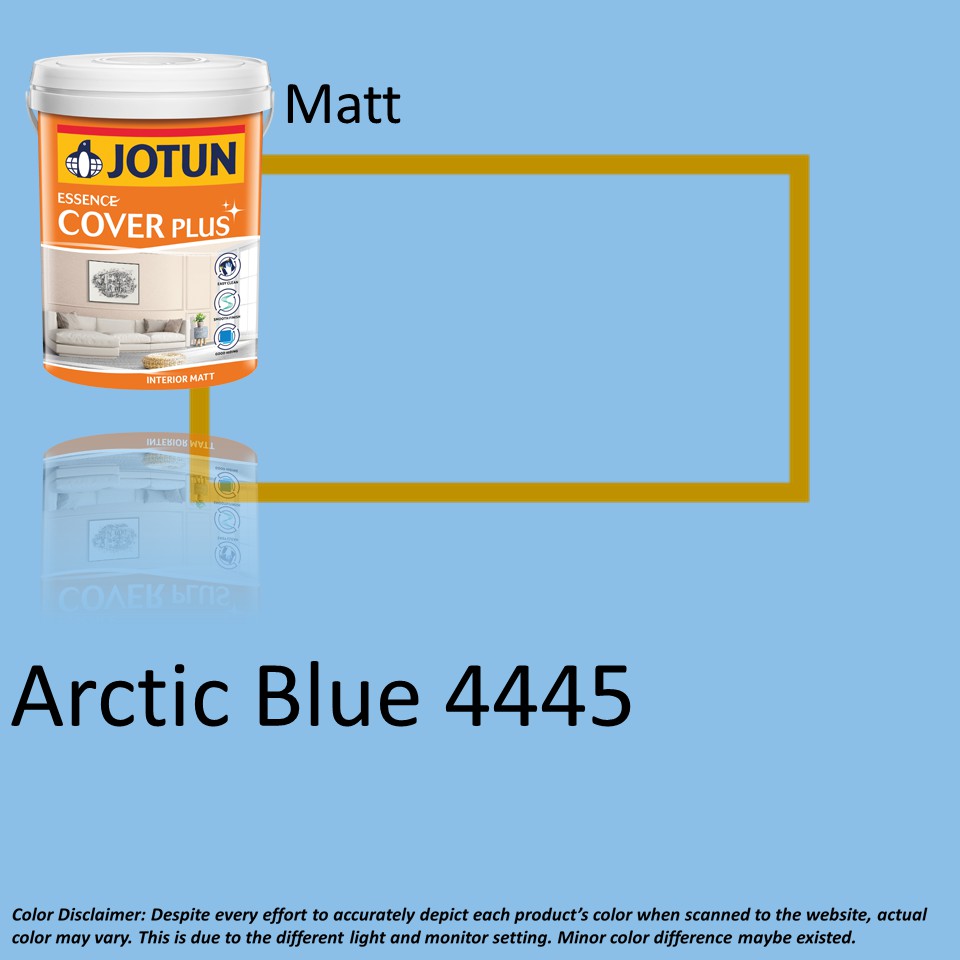 Jotun Paint 1L Essence Cover Plus Matt - 4445 Arctic Blue / wall paint ...
