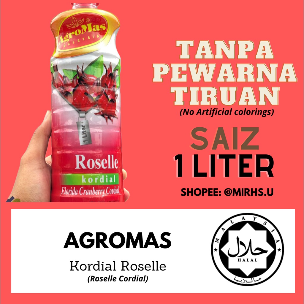 Kordial Roselle Agromas / Agromas Roselle Kordial | Shopee Malaysia