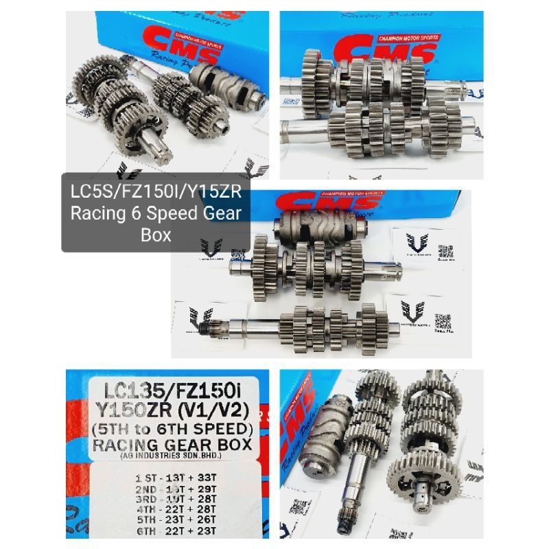 CMS Yamaha Y15ZR/LC5S/FZ150I Racing Gear Box 6 Speed 6Speed Gear Box Set | Shopee Malaysia