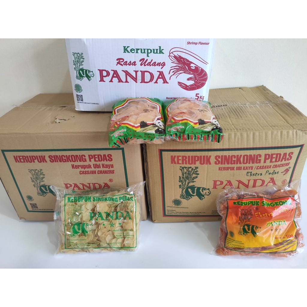 Cap Panda, Keropok Sayur (Ubi Kayu) Kering, Kerupuk Singkong Pedas ...
