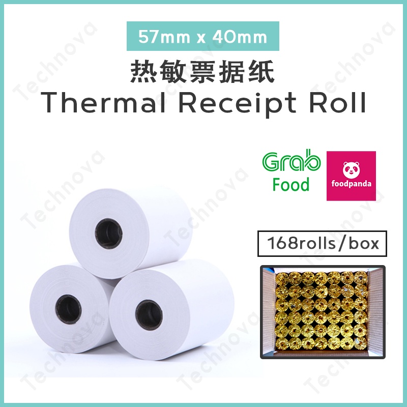 [1 Box] 57mm Thermal Receipt Paper Roll Kertas Resit Cash Register ...