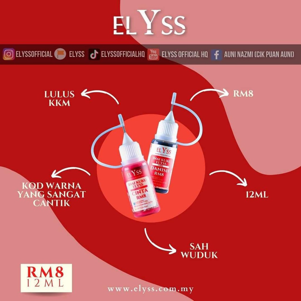 Inai kuku sah solat Elyss original HQ danish | cinta nail care inai ...