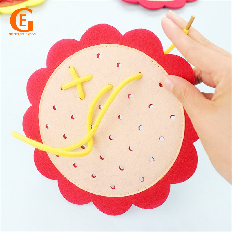 Sunflower Threading Toys Manual DIY Weave Cloth Montessori Materials ...