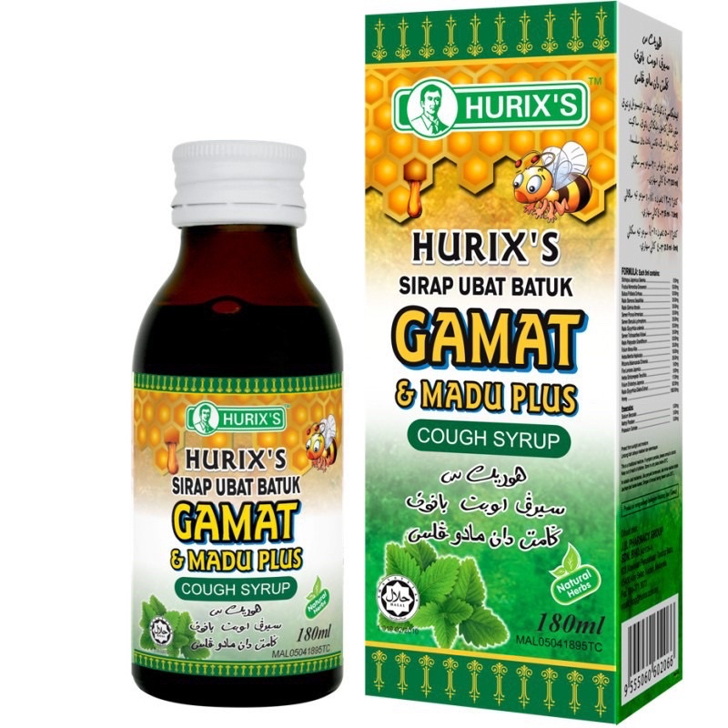 Hurix's Sirap Ubat Batuk Gamat & Madu Plus (180ml) | Shopee Malaysia