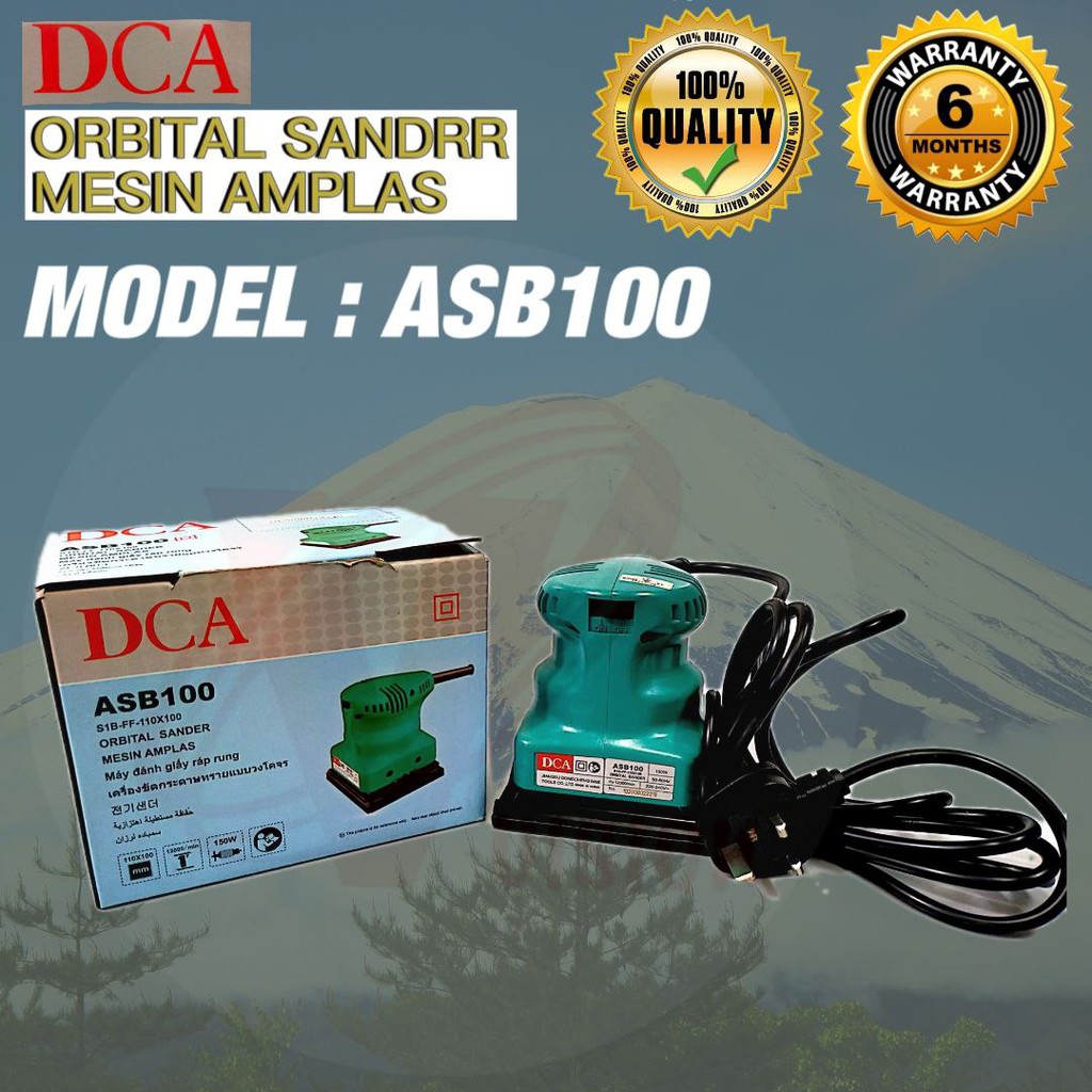 DCA(ASB100) Orbital Palm Sander (150W) Sanding Wood Finish /Mesin Gosok ...