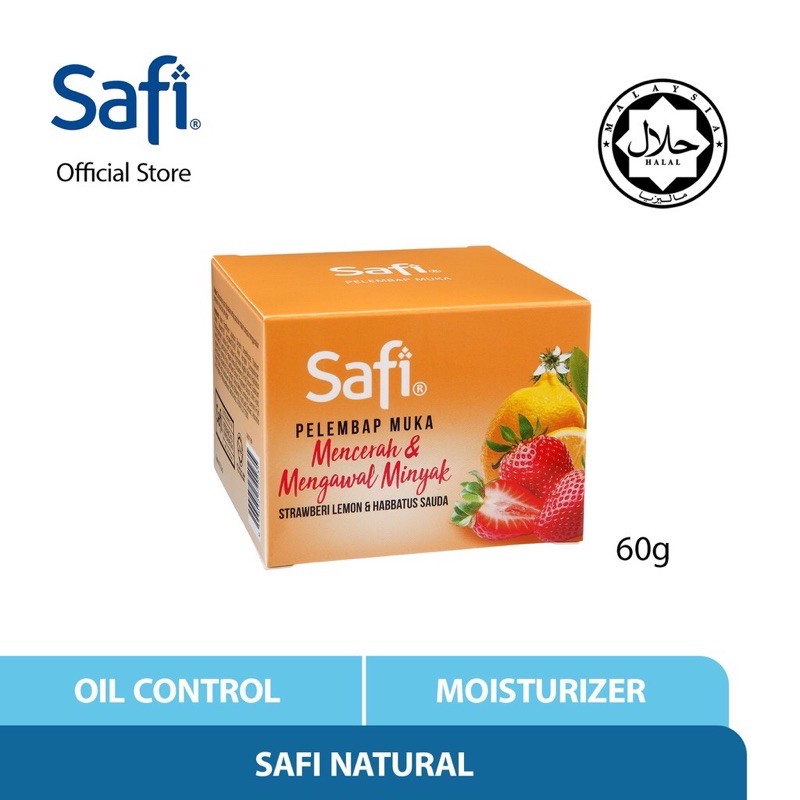 Safi Facial Moisturiser with Strawberry Lemon Extract & Habbatus Sauda ...