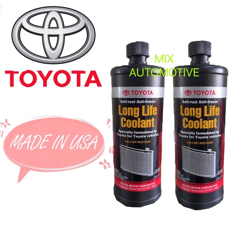 ORIGINAL ( MADE IN USA ) TOYOTA SUPER LONG LIFE COOLANT (1LITER) RED ...