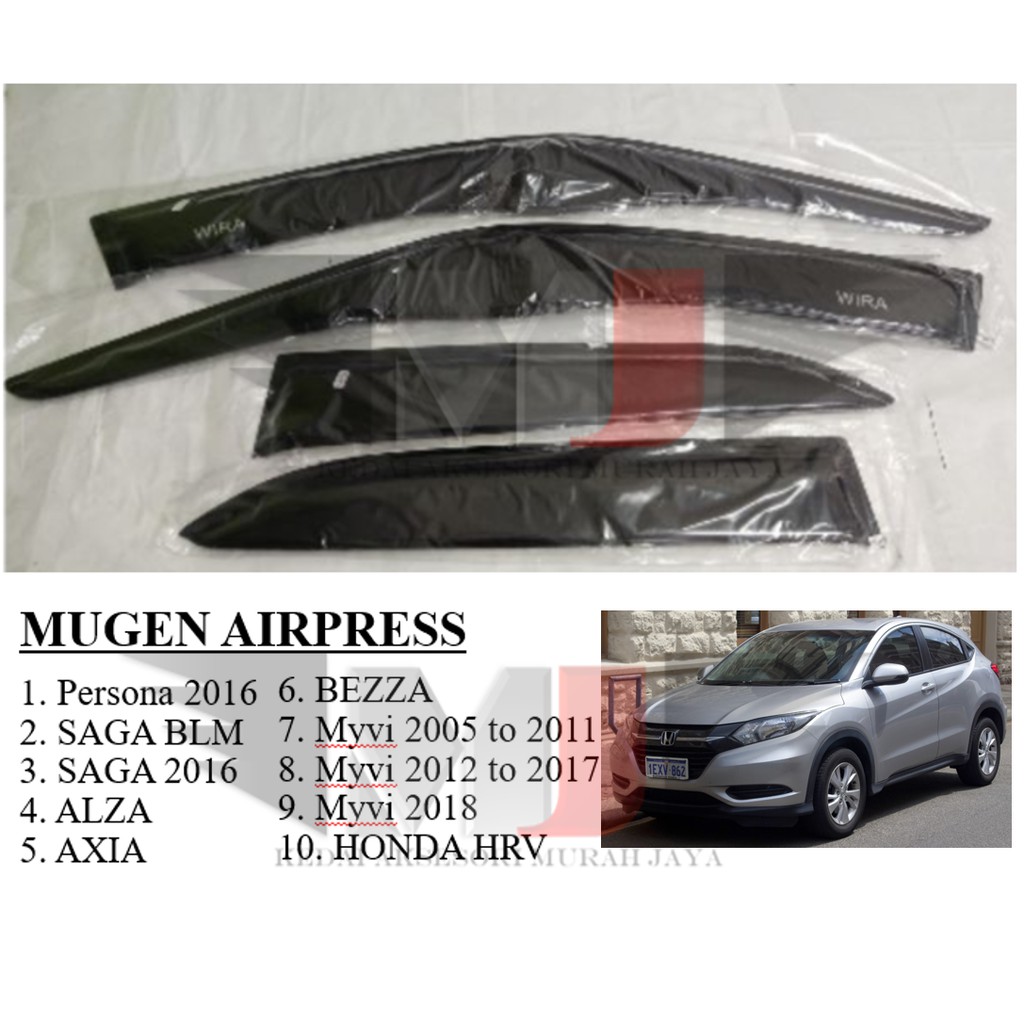 Mugen honda hrv door visor wind delfector door visor airpress new ...