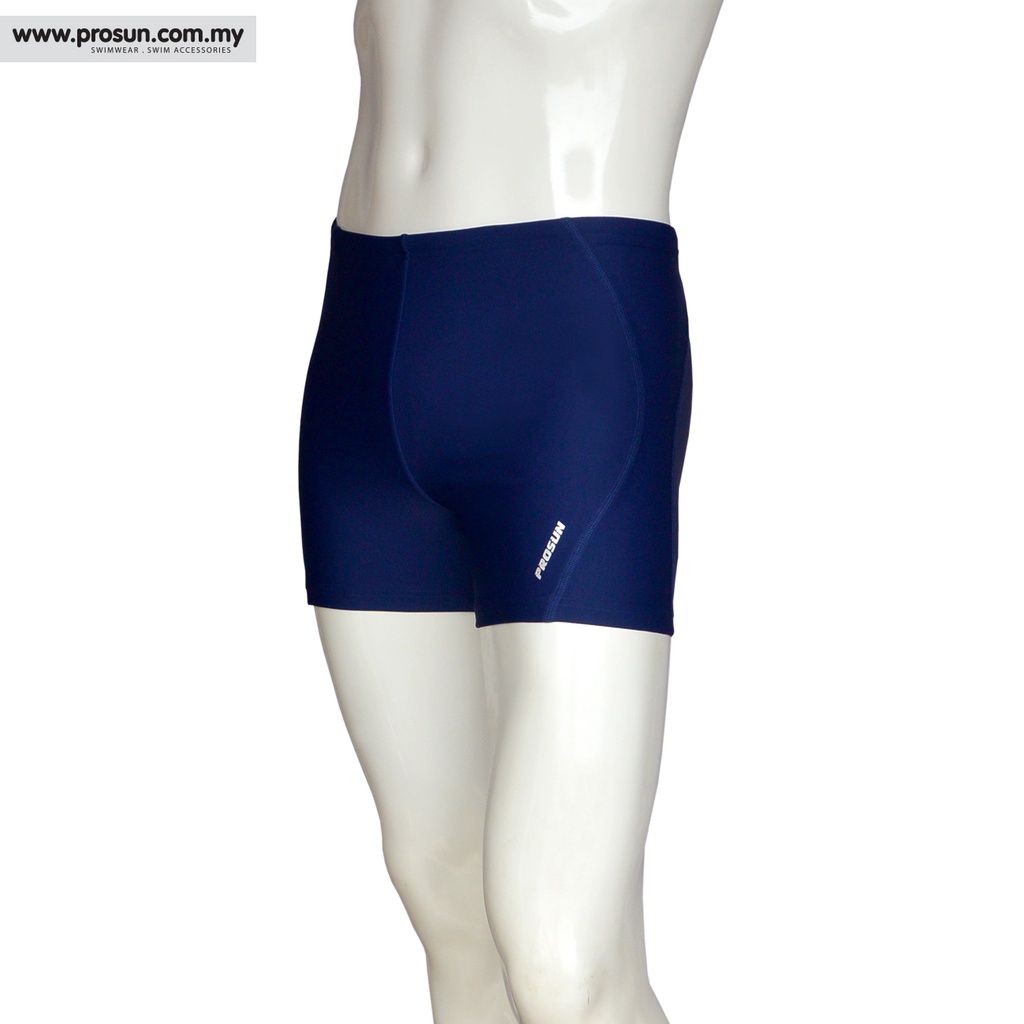 Prosun Square Leg Swim Trunks (Navy Blue) Man Men Swimming Diving Pool ...