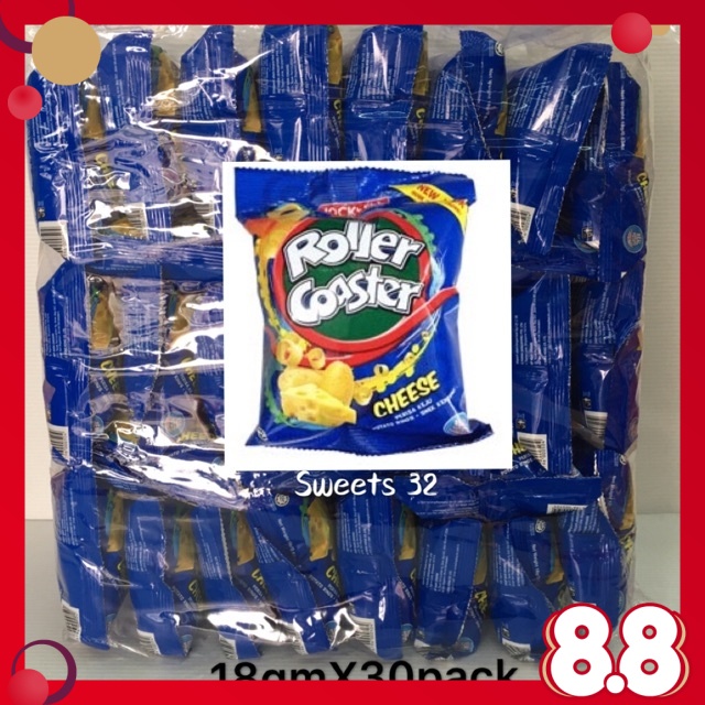 Roller Coaster Cheese Snack 30pack | Shopee Malaysia