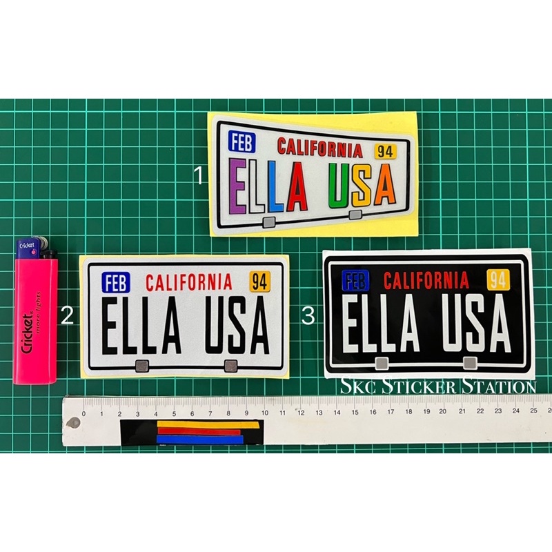 Ella USA California (White/Black/Rainbow) 94 Designs Sticker Cutting ...