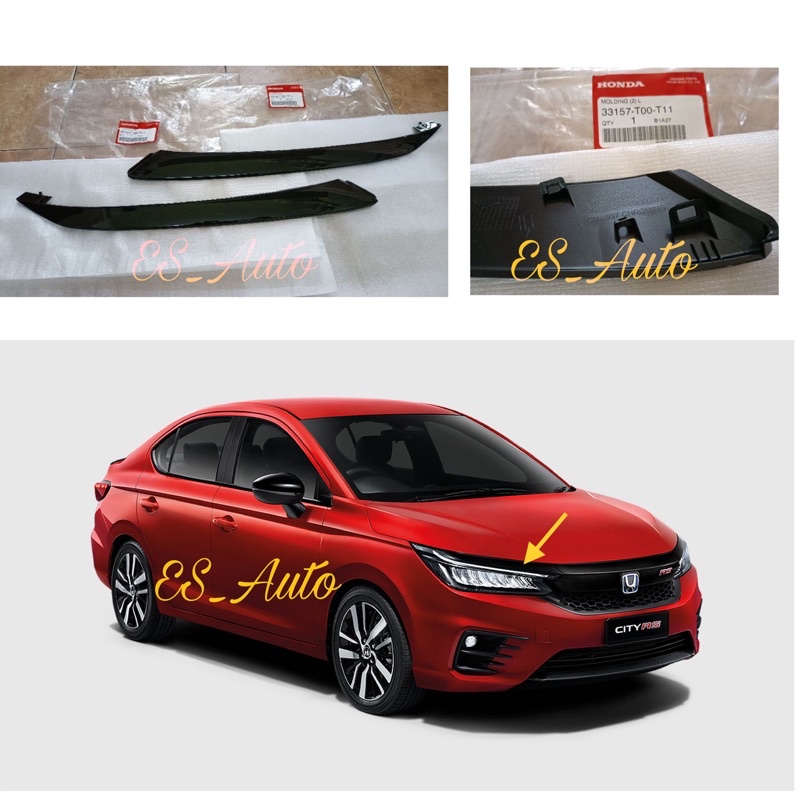 *ORIGINAL HONDA TOO CITY RS 2021 FRONT HEAD LAMP UPPER MOULDING "BLACK ...